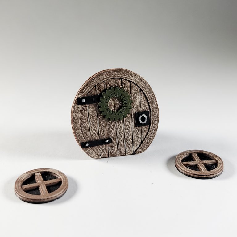 Round Hobbit Fairy Door Set - Terrarium Decor | Bantam.Earth
