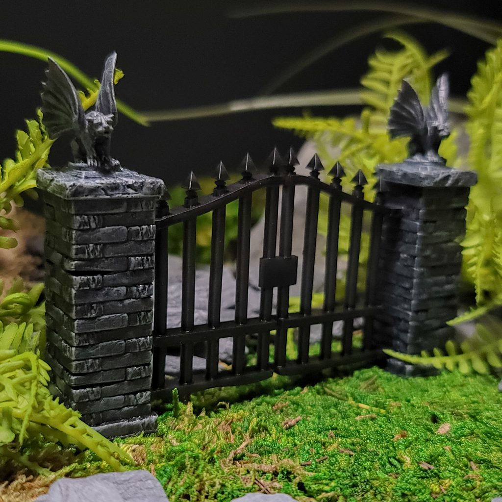 Miniature Stone Gothic Gate Decor | Bantam.Earth