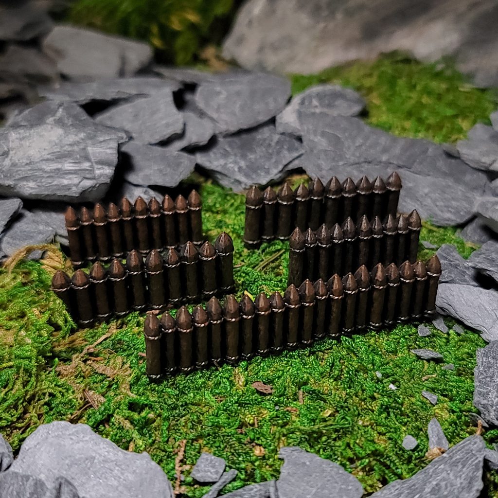 Miniature Wooden Stockade Wall Terrarium Decor Set