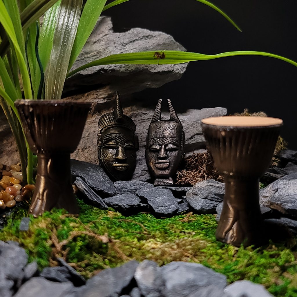 Miniature African Artifacts Terrarium Decor Set (4x) | Bantam.Earth