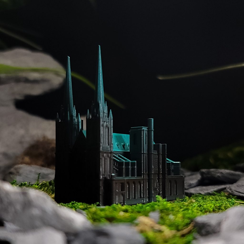 Miniature Gothic Cathedral (Clermont-Ferrand Cathedral) Decor