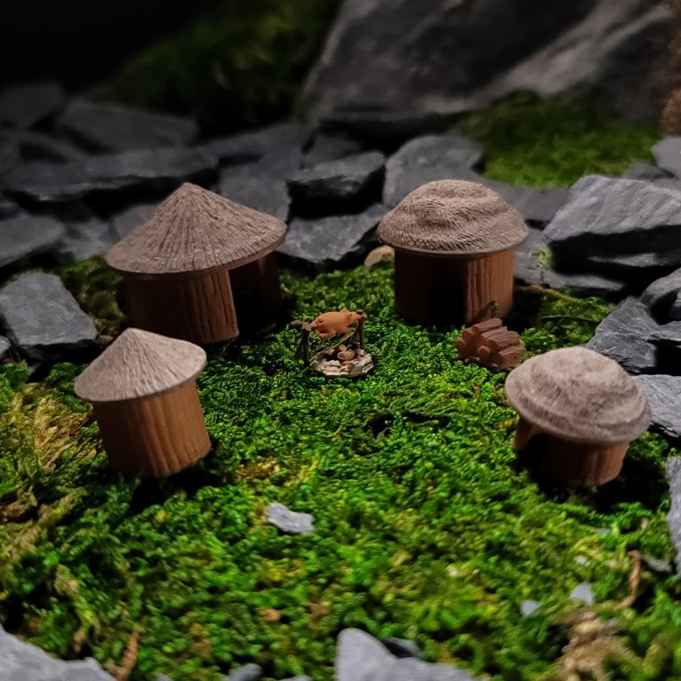 Miniature Tiki Hut Village Terrarium Decor Set | Bantam.Earth