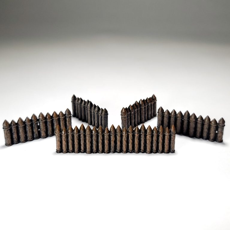 Miniature Wooden Stockade Wall Terrarium Decor Set