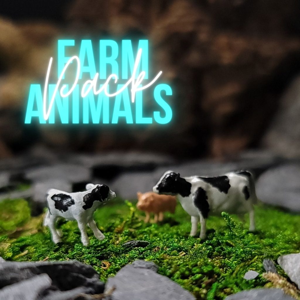 Miniature Farm Animal Figurines Terrarium Decor