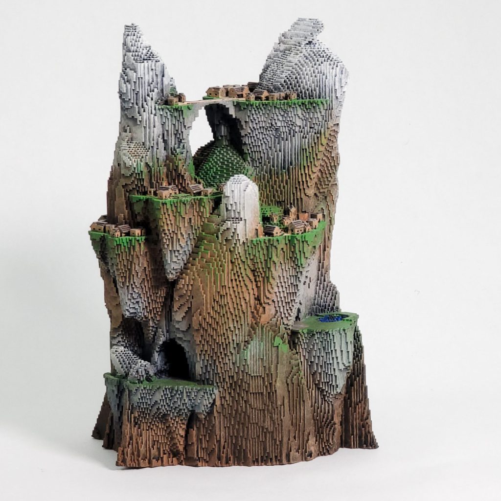 Block Village Mountain | Miniature Decor For Terrariums