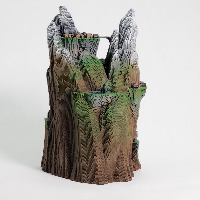 Block Village Mountain | Miniature Decor For Terrariums