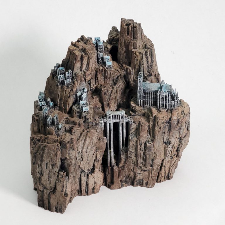 Medieval Village Mountain | Waterfall Decor For Terrariums