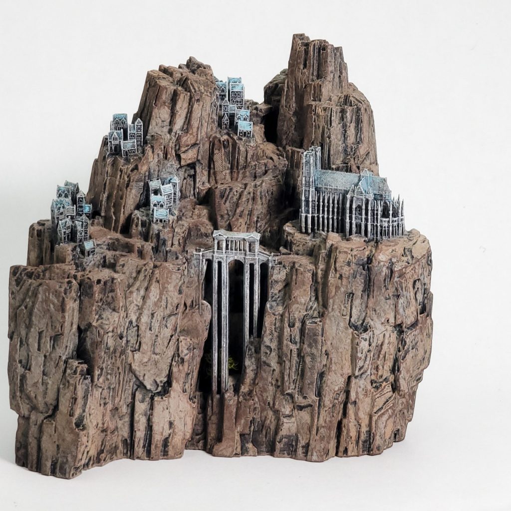Medieval Village Mountain | Waterfall Decor For Terrariums